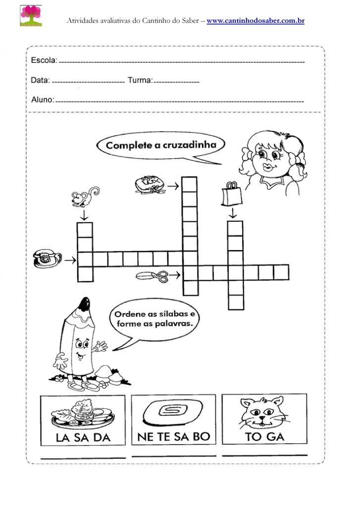 Atividade de Português para o segundo ano - Atividades para a Educação ...