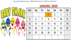 Arquivos Calendário 2020 do Baby Shark pronto para imprimir ...
