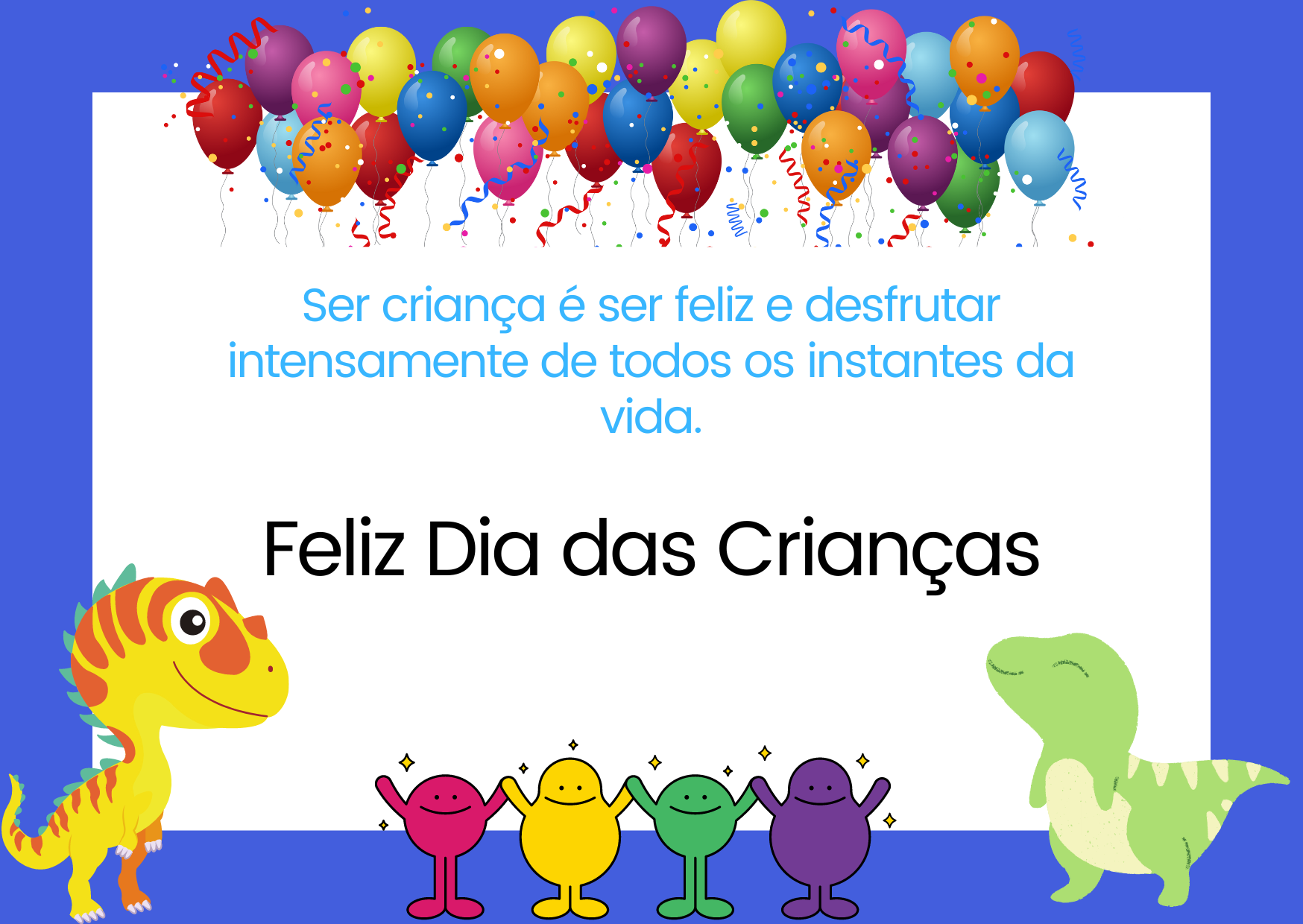 CARTÃO PARA DIA DAS CRIANÇAS - Atividades para a Educação Infantil ...