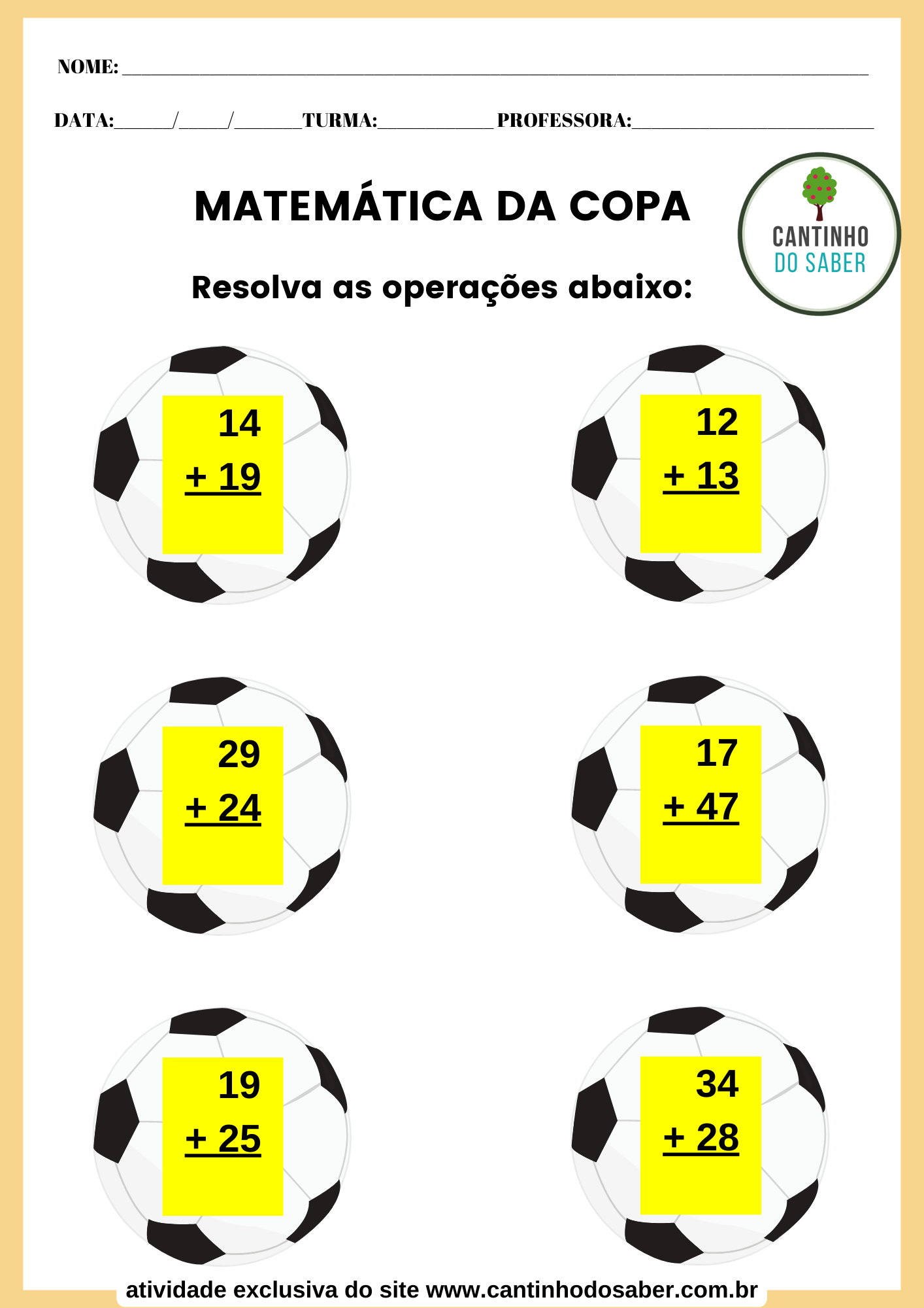 atividades de matemática para a copa do mundo - Atividades para a ...