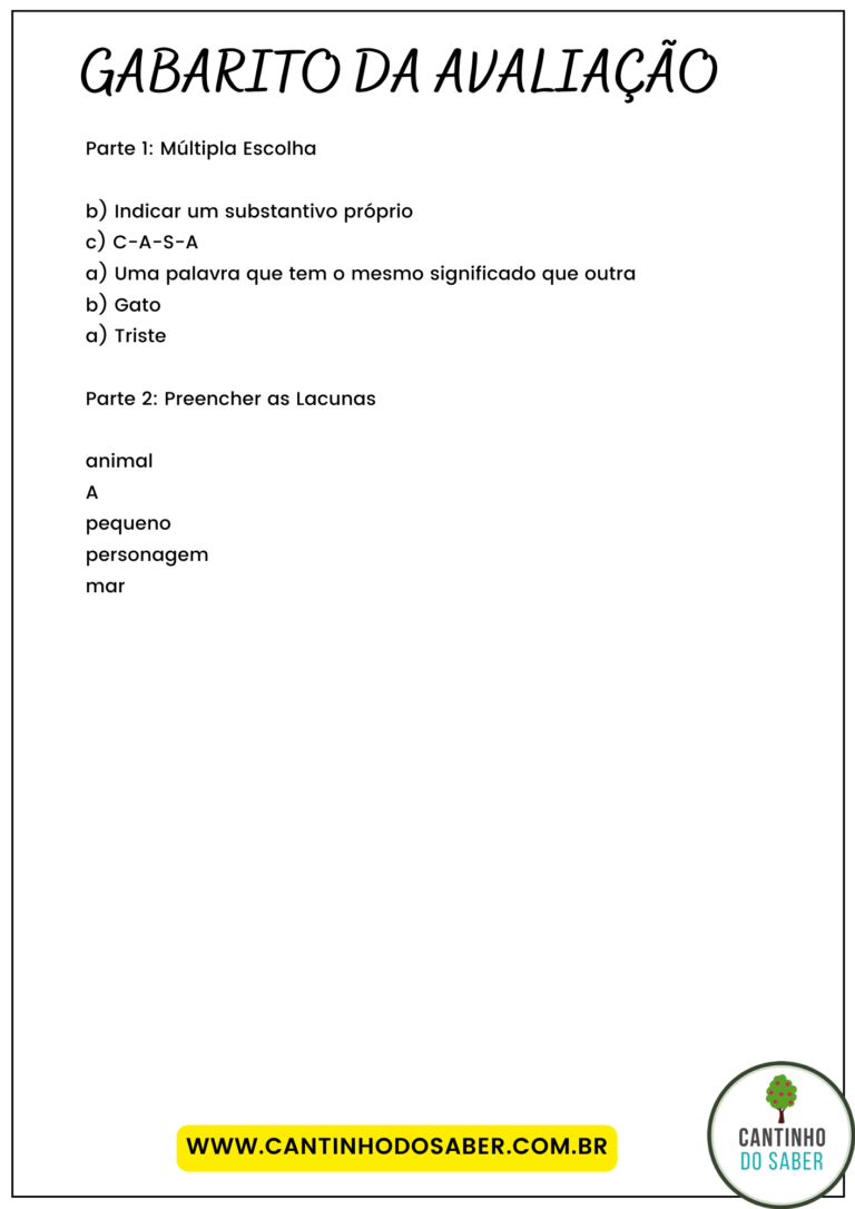 AVALIAÇÃO DE PORTUGUÊS 2º ANO - 3º BIMESTRE - ENSINO FUNDAMENTAL