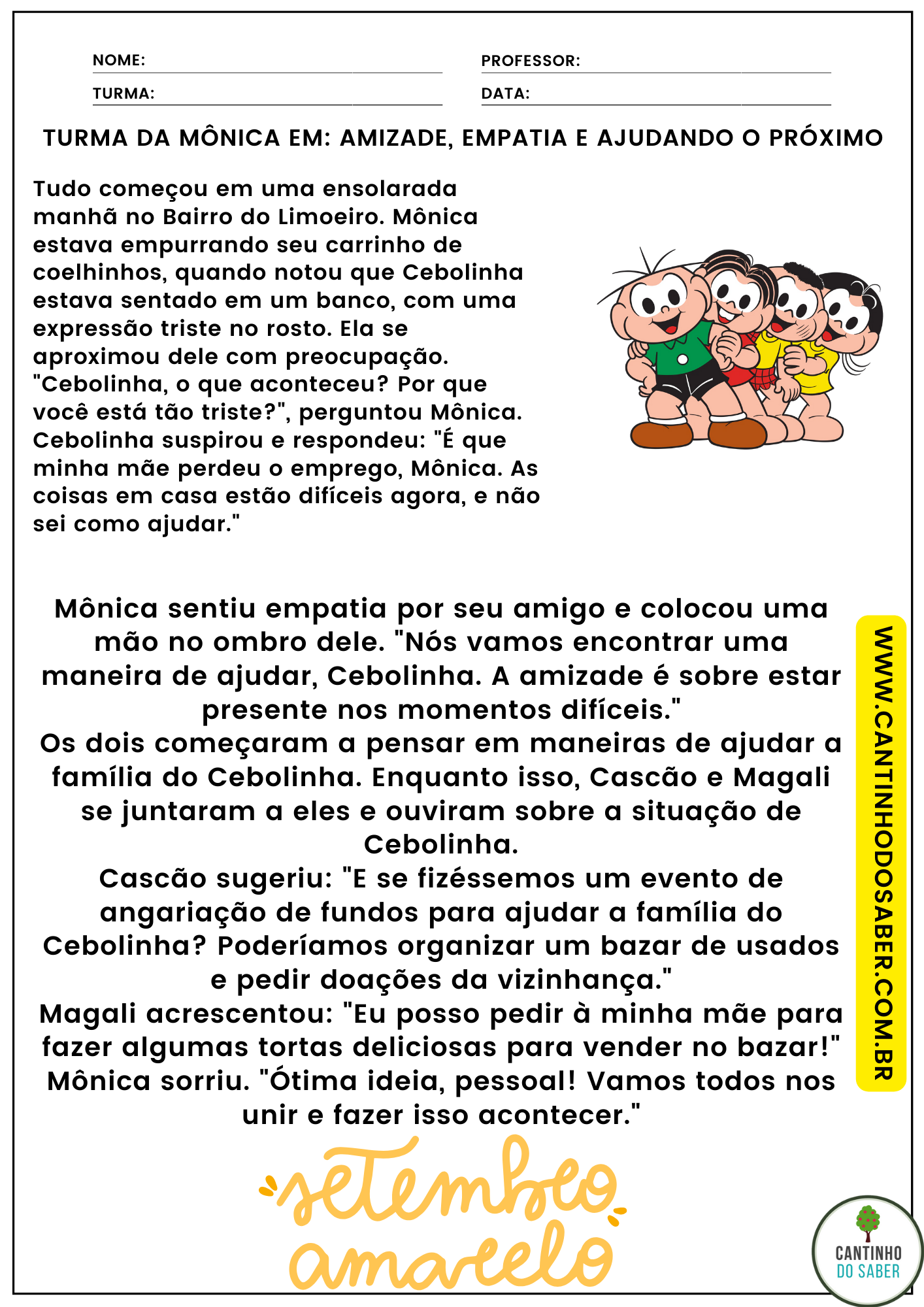 Arquivos setembro amarelo - Atividades para a Educação Infantil ...