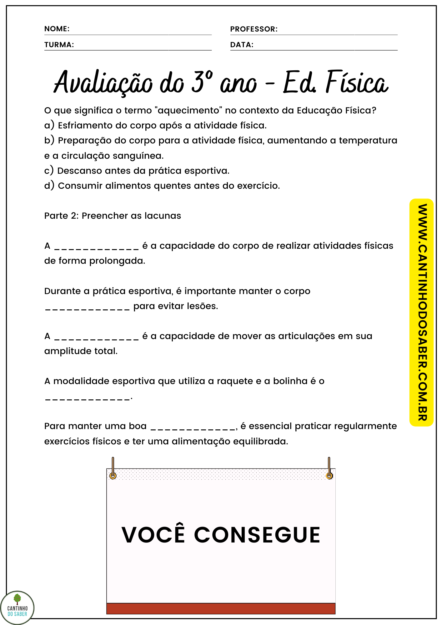 Educacao Fisica 3 Ano - RETOEDU