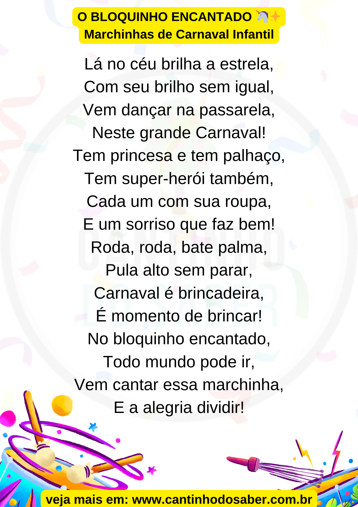 Arquivos marchinhas de carnaval para crianças - Atividades para a ...